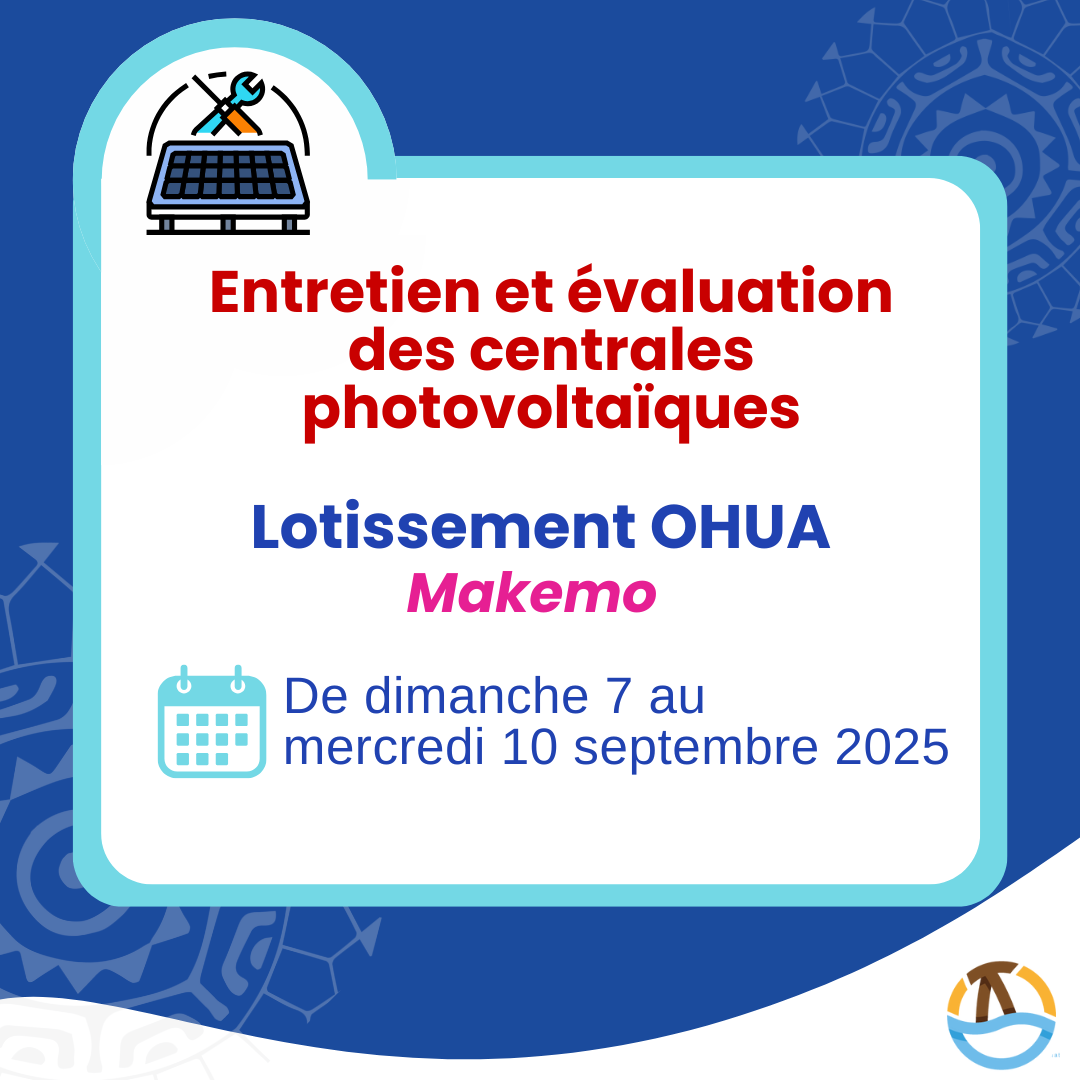Entretien et évaluation des centrales photovoltaïques - Lot. OHUA ...